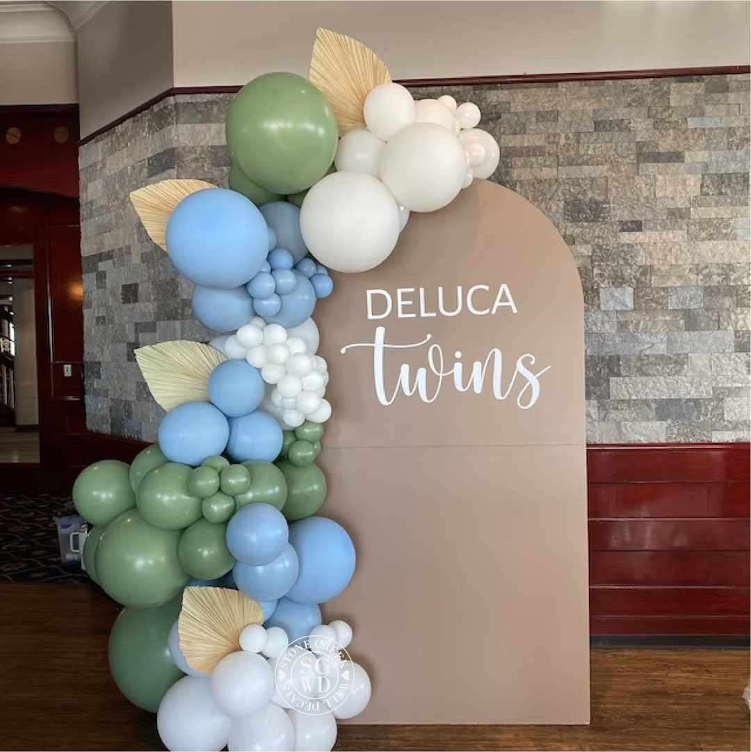 Personalized Twins Baby Shower Party Decal | Gender Reveal Party Decal ...