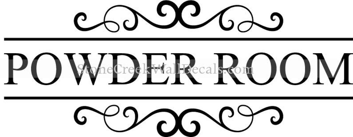 Powder Room Decal Bathroom Wall Decor Restroom Wall Decal | Etsy