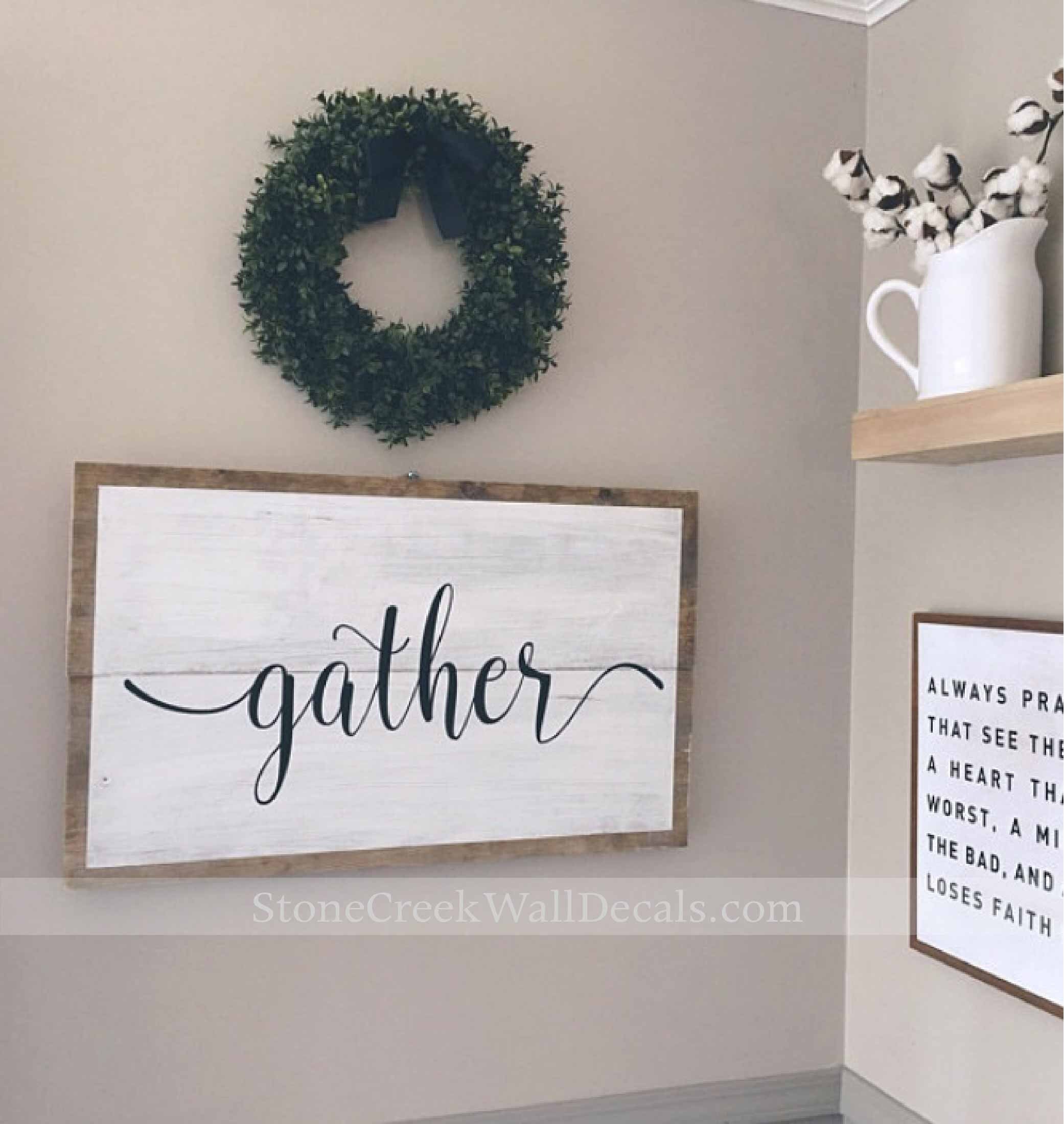 Gather Wall Decal Living Room Dining Room Family Decor Gather - Etsy UK