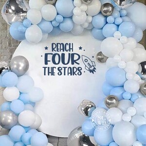Reach FOUR for the Stars Birthday Decal for Backdrop | 4th Boy Girl ...