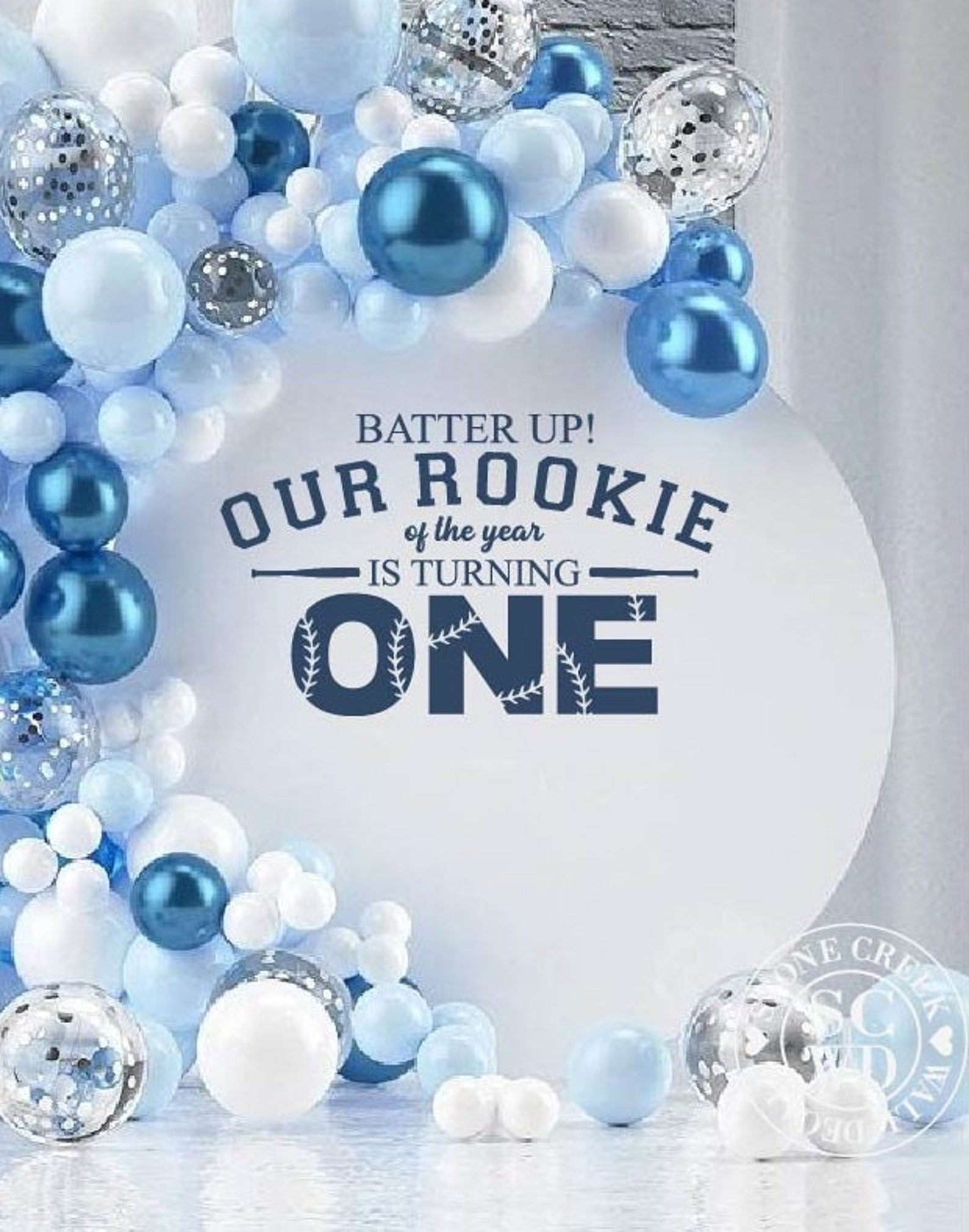 Rookie of the Year First Birthday Decal. Baseball Birthday Party Decor ...