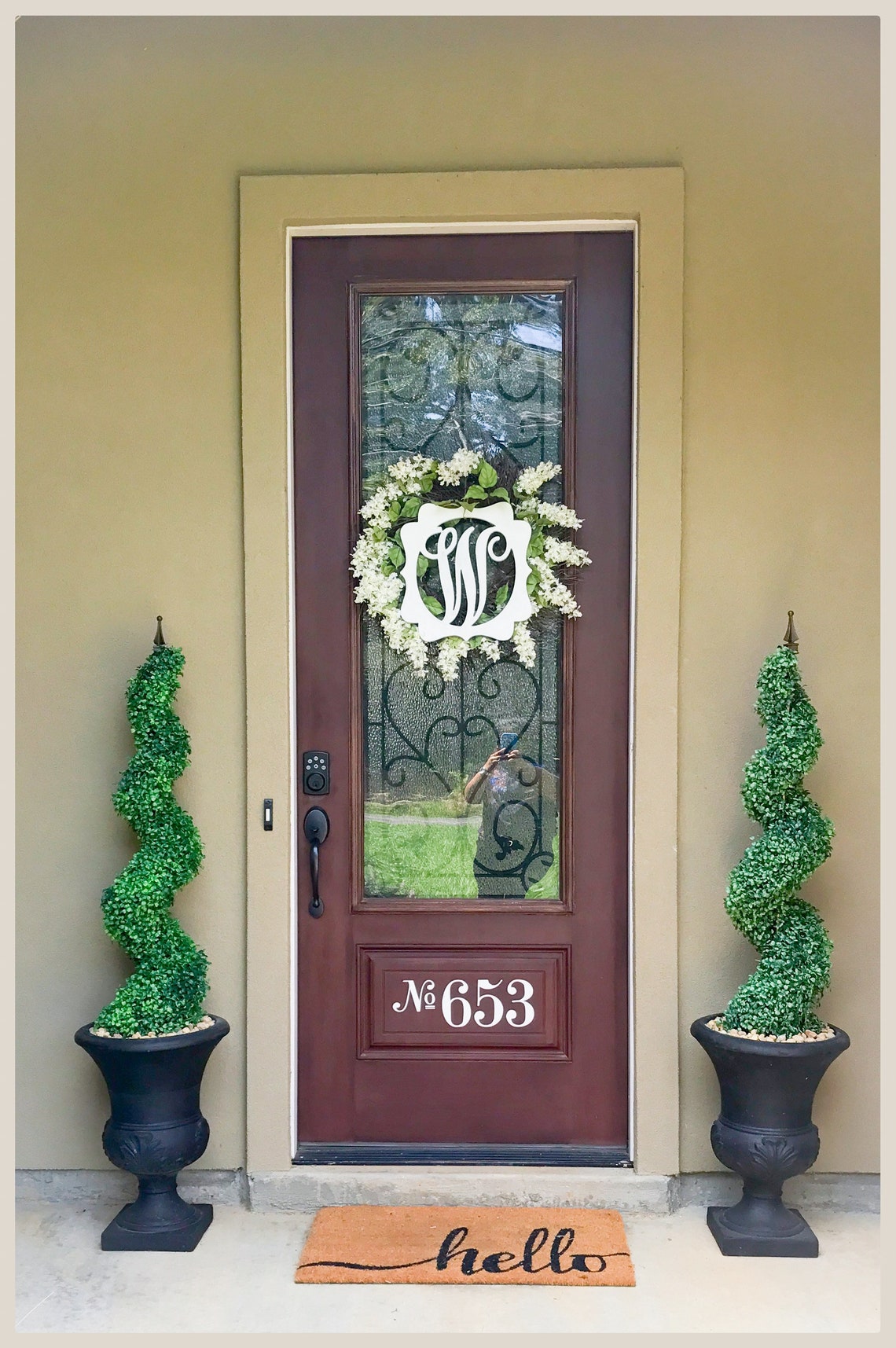 Front Door Number Decal Vinyl Number Door Decal Custom House - Etsy