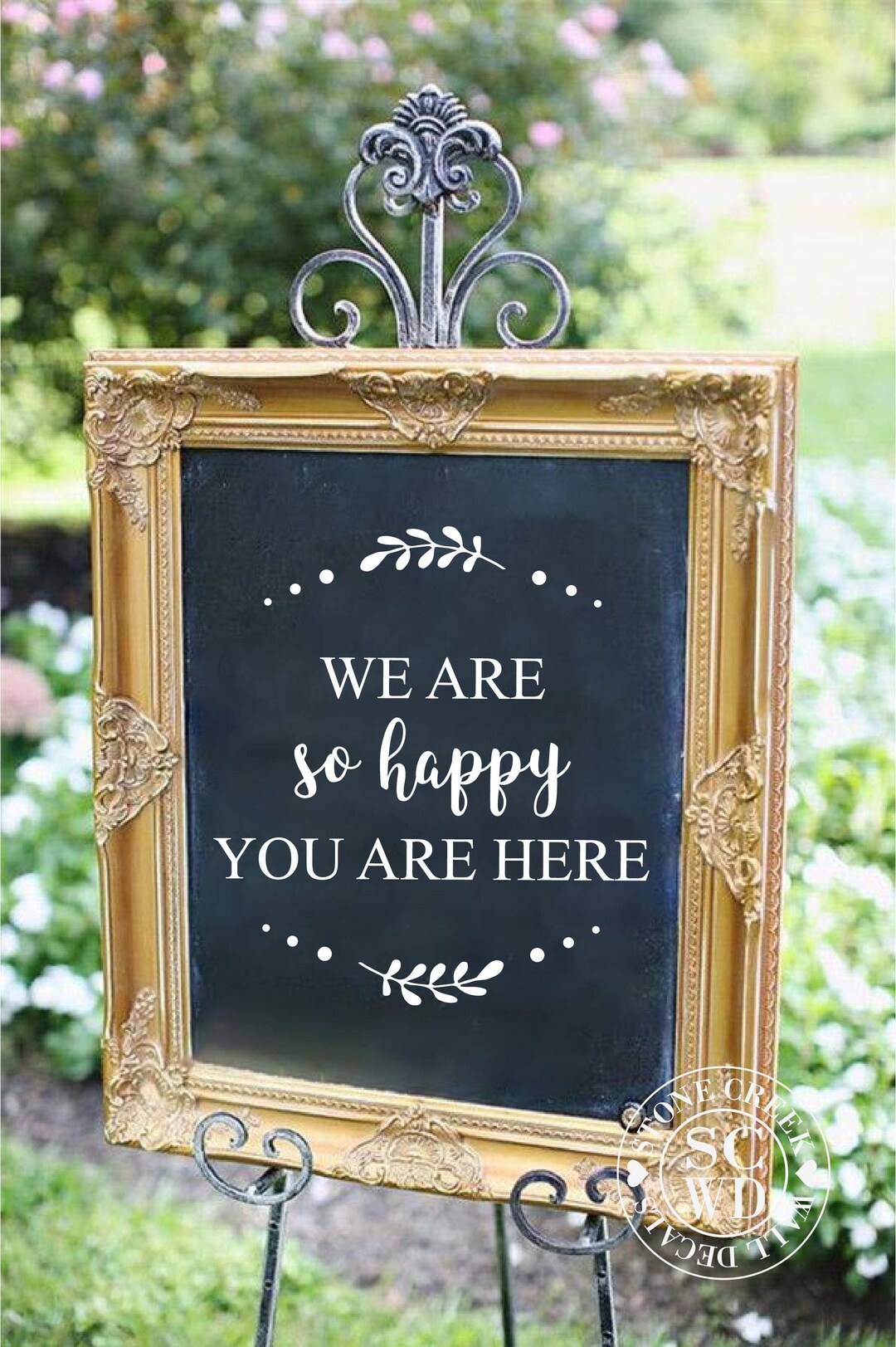 Wedding Decor Sign Welcome Decal Chalkboard Decals Welcome to Our ...