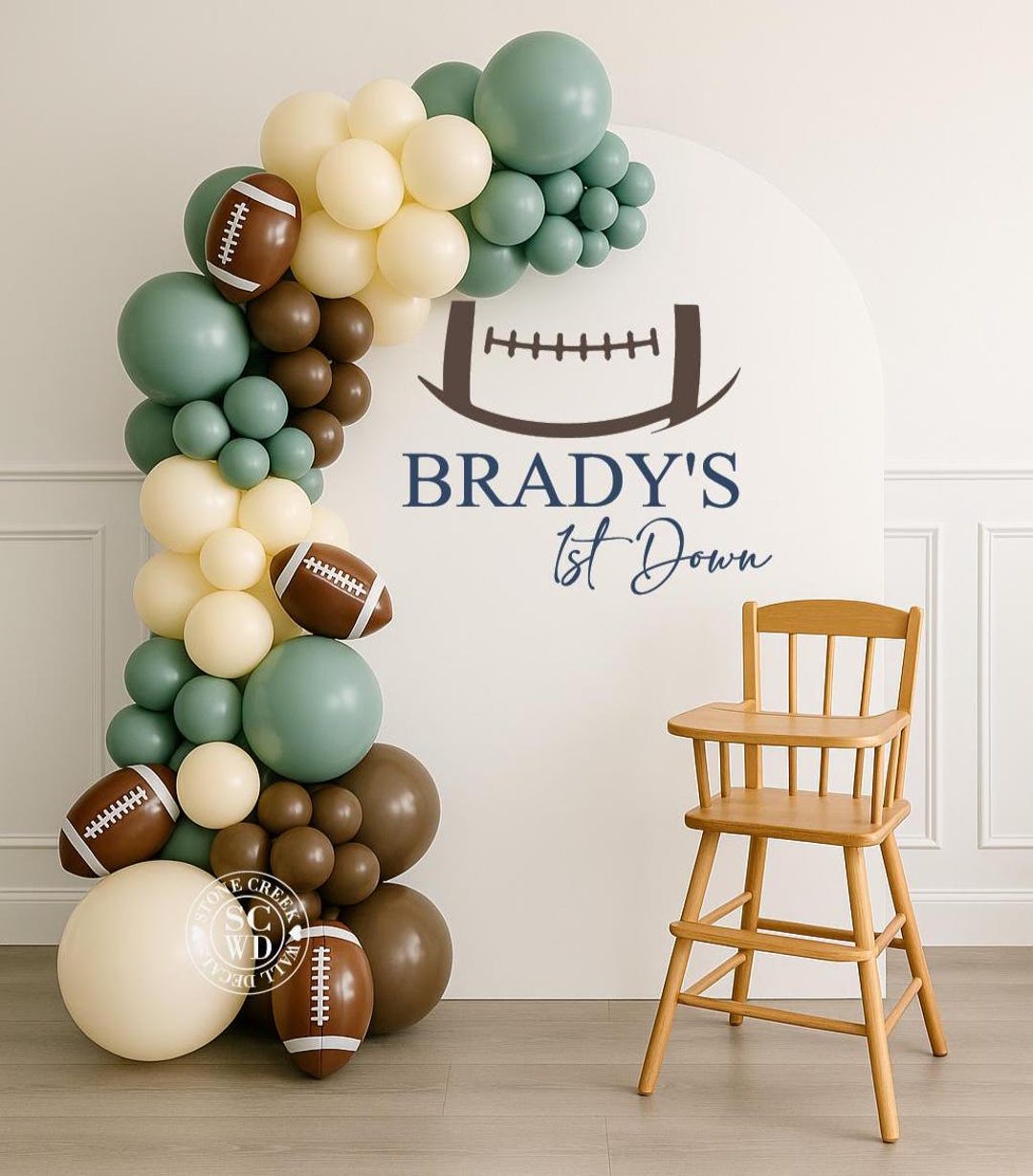 First Down Vinyl | Football Theme Backdrop Display for Kids Sports ...