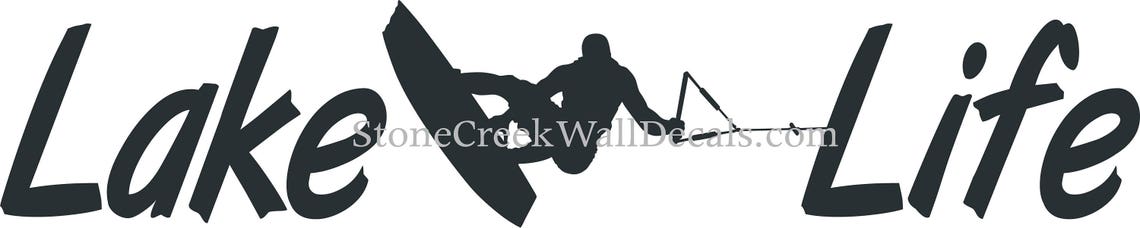 Lake Life Decal Decals Lake Life Stickers Wakeboarding - Etsy