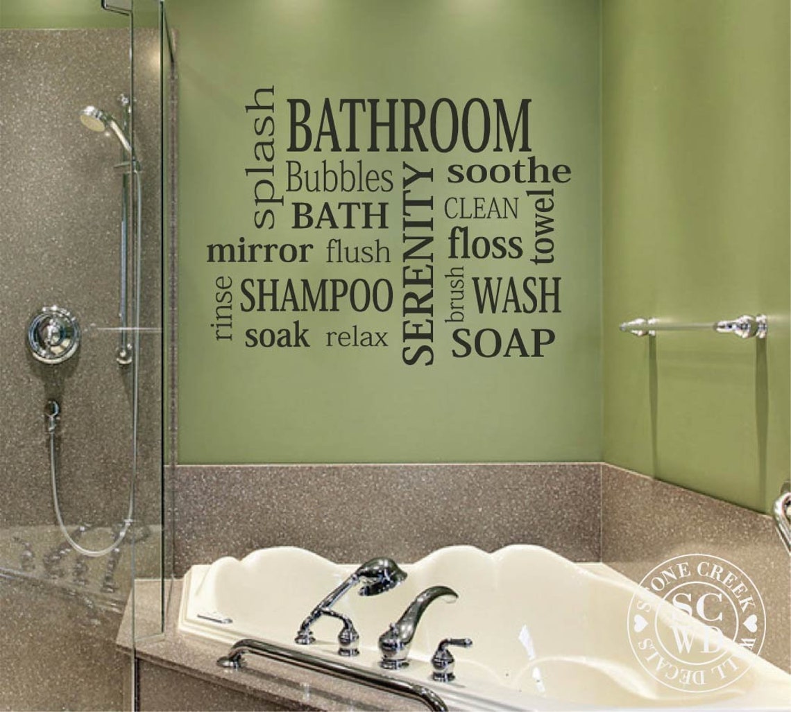 Bathroom Subway Art Bathroom Wall Decals Bathroom Wall Decor - Etsy