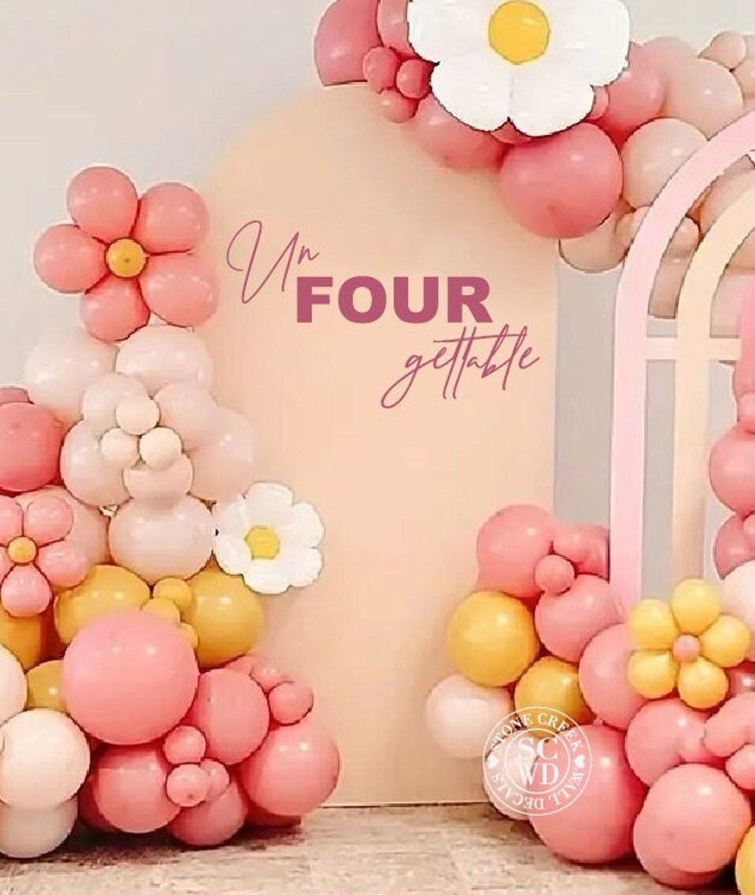 Unfourgettable Fourth Birthday Decal for Backdrop | Turning 4 Fourth ...