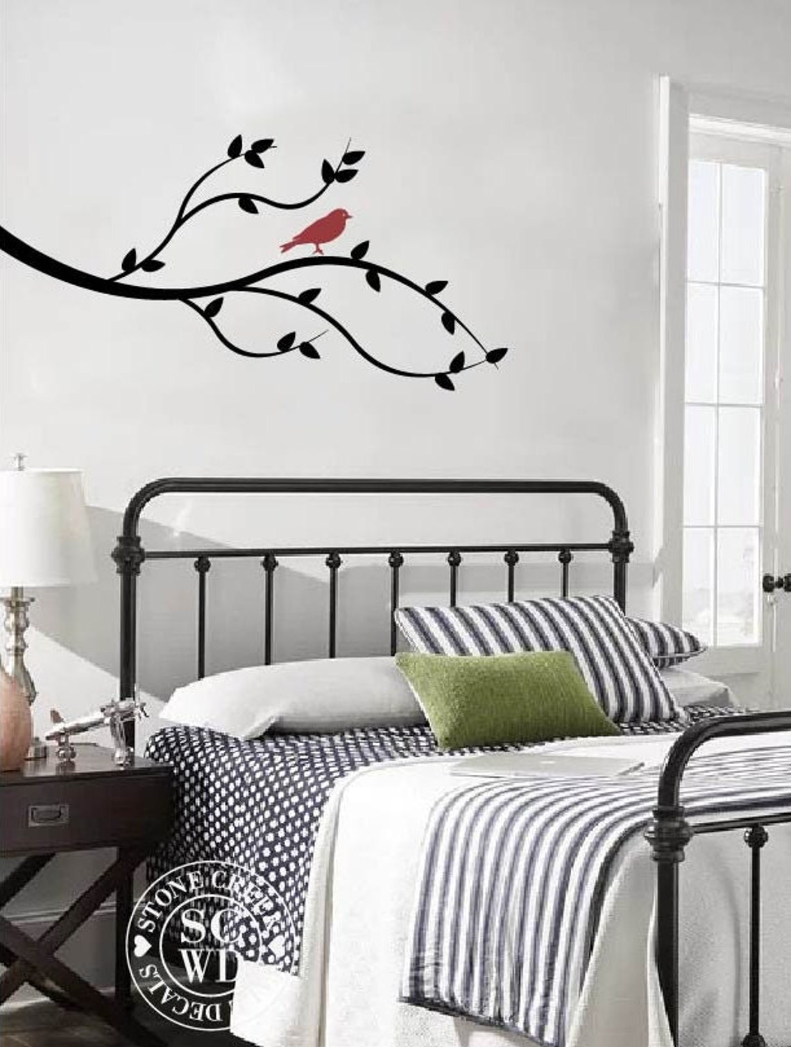 Tree Branches Wall Decal With Bird Tree Decal Branch Wall - Etsy