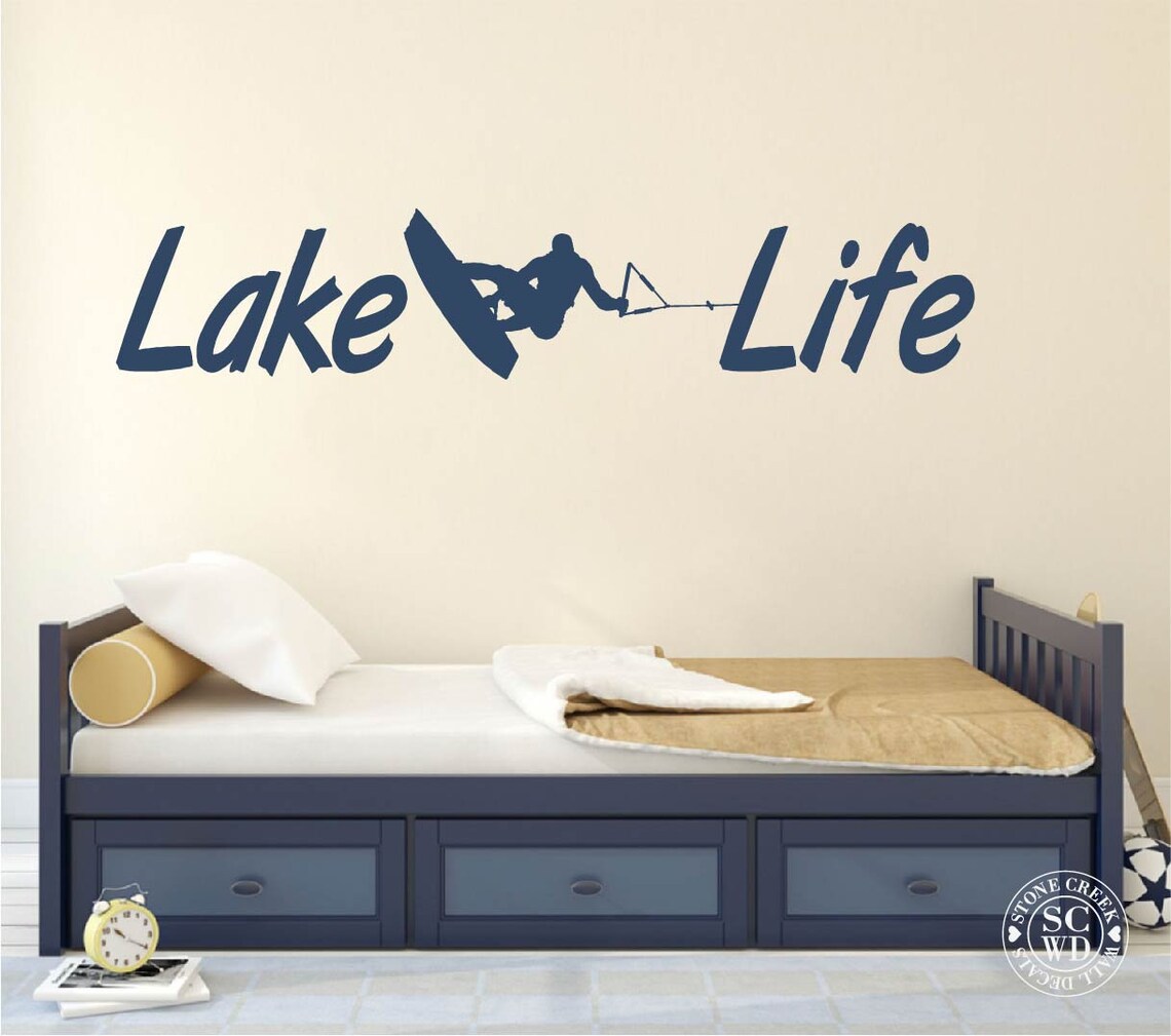 Lake Life Decal Decals Lake Life Stickers Wakeboarding - Etsy