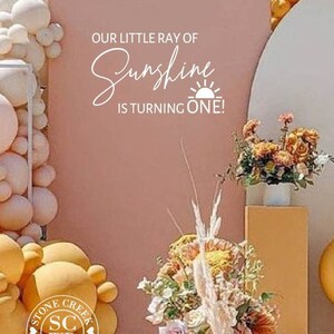 Our Little Ray of Sunshine is Turning One. First Birthday Party Theme. First Birthday ...