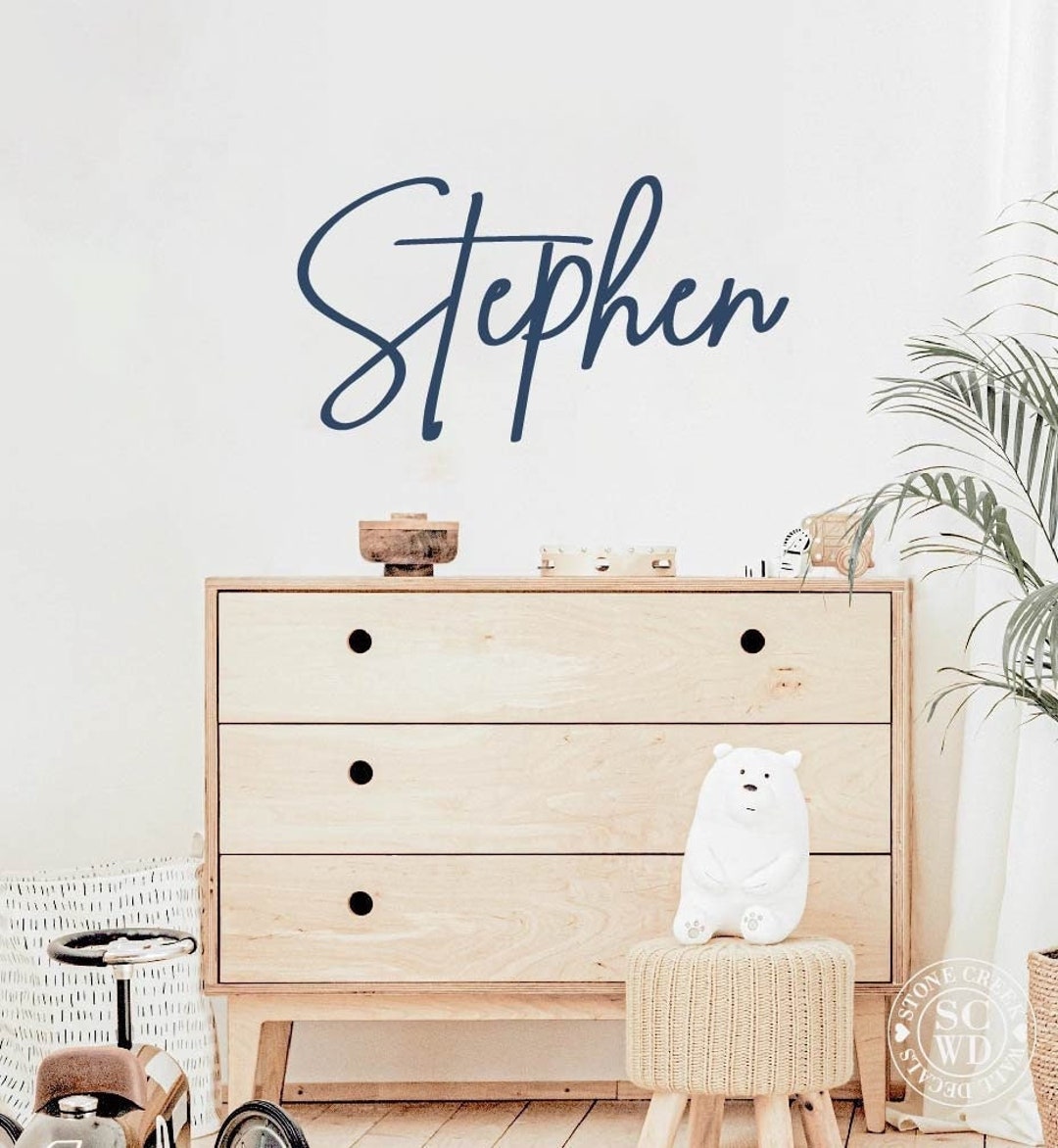 Personalized Name Wall Decal - Custom Wall Sticker - Boys Name Wall ...
