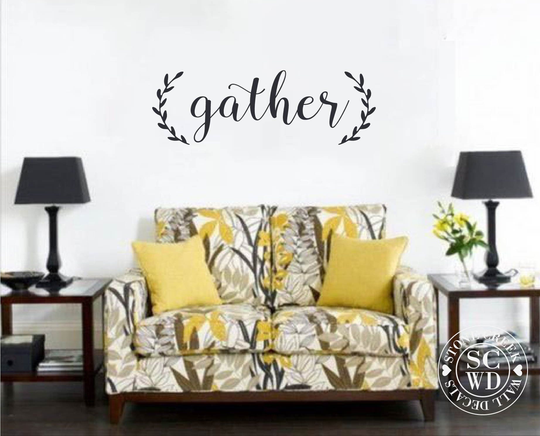 Gather Wall Decal Living Room Dining Room Family Decor | Etsy