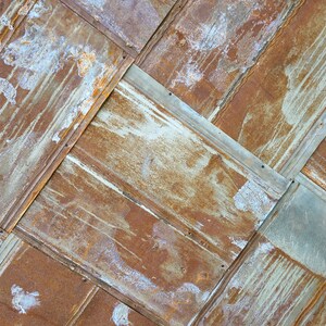 Reclaimed Barn Tin Tile: Rusty Silver Metal Roofing, Patina Finish - Etsy