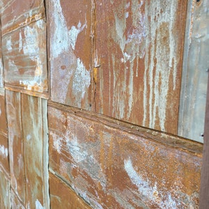 Reclaimed Barn Tin Tile: Rusty Silver Metal Roofing, Patina Finish - Etsy