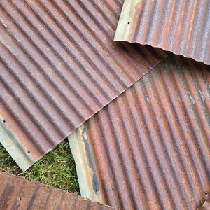 Rusty With Silver Pieces Metal Roofing Barn Corrugated Tin Beautiful ...