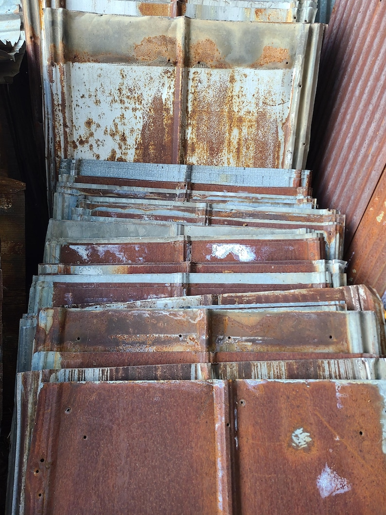 Reclaimed Metal Roofing Tin, Rustic Patina Craft Pieces - Etsy