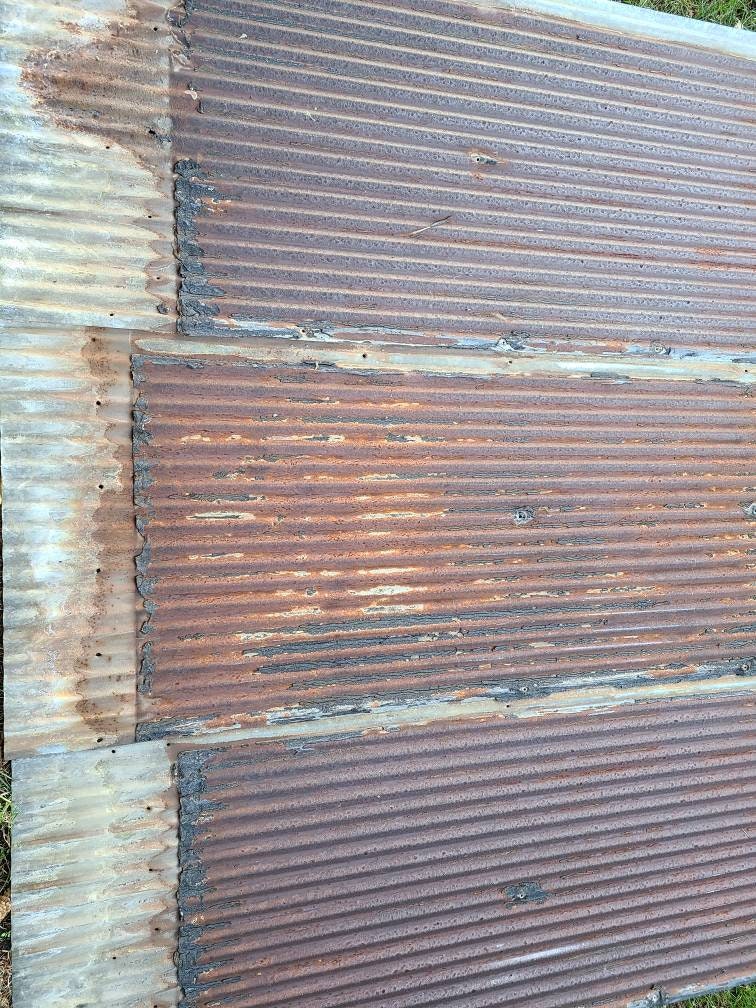 Rusty with Black Reclaimed Corrugated Metal Roofing Barn Tin | Etsy