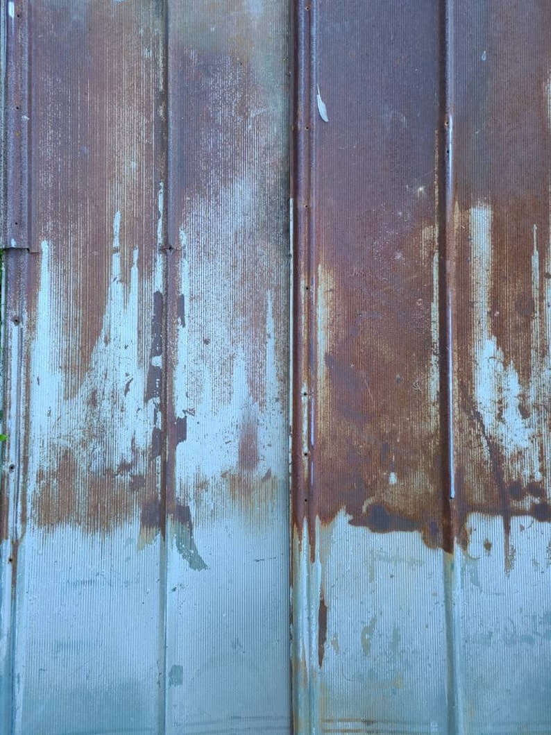 Rusty With Silver Metal Barn Tin Roofing Beautiful Reclaimed - Etsy