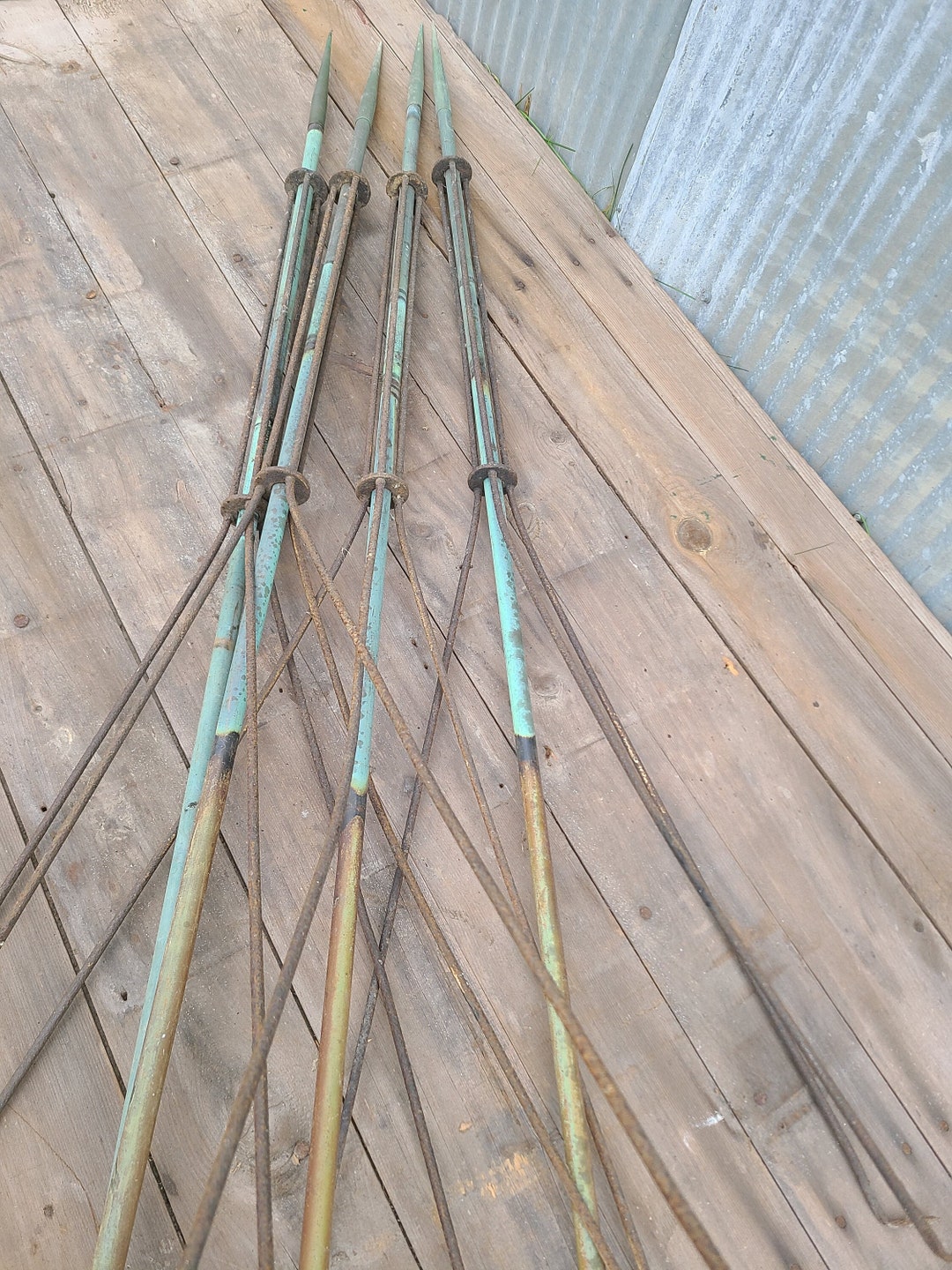 Copper Lightning Rods and Antique Reclaimed Holders - Etsy