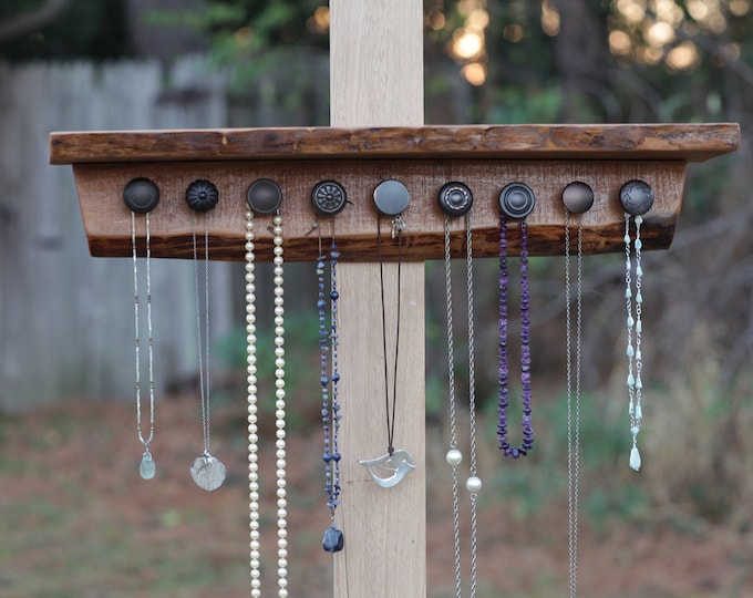 Jewelry Organizer and Shelf Rustic Necklace Holder - Etsy