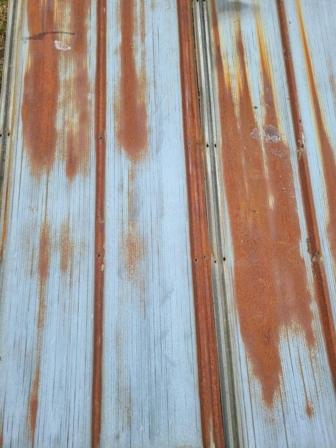 Silver with Rusty Metal Barn Tin Roofing Beautiful Reclaimed | Etsy