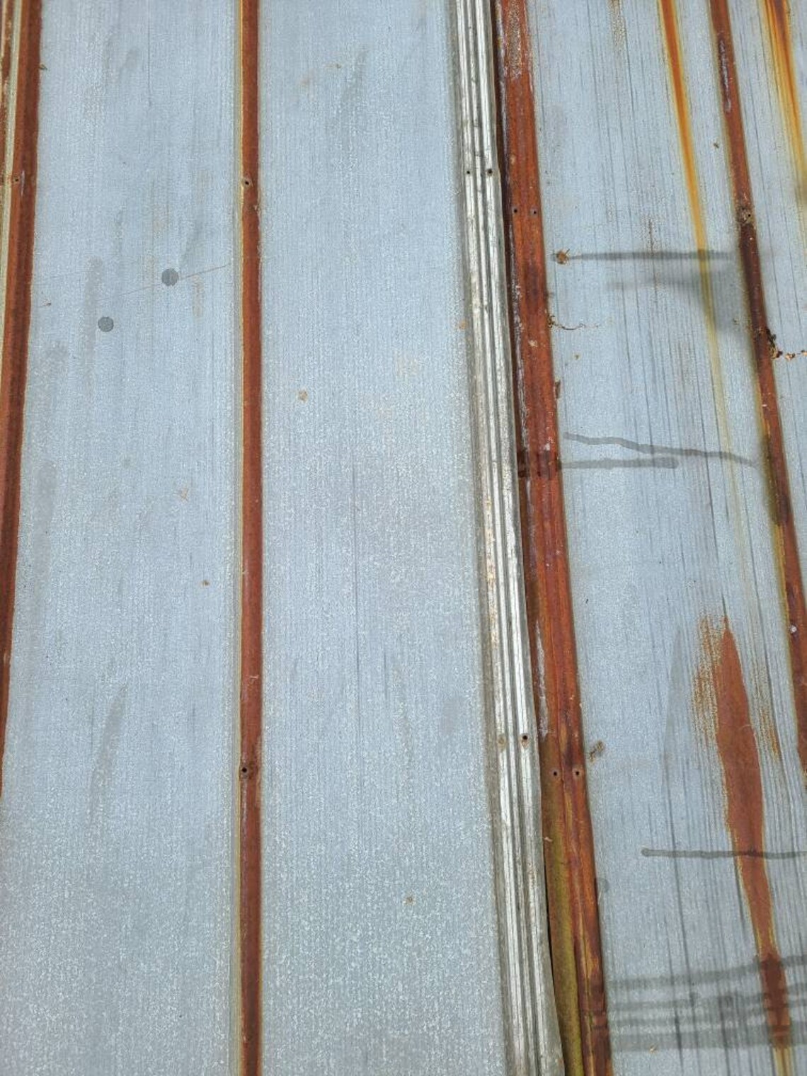 Silver with Rusty Metal Barn Tin Roofing Beautiful Reclaimed | Etsy