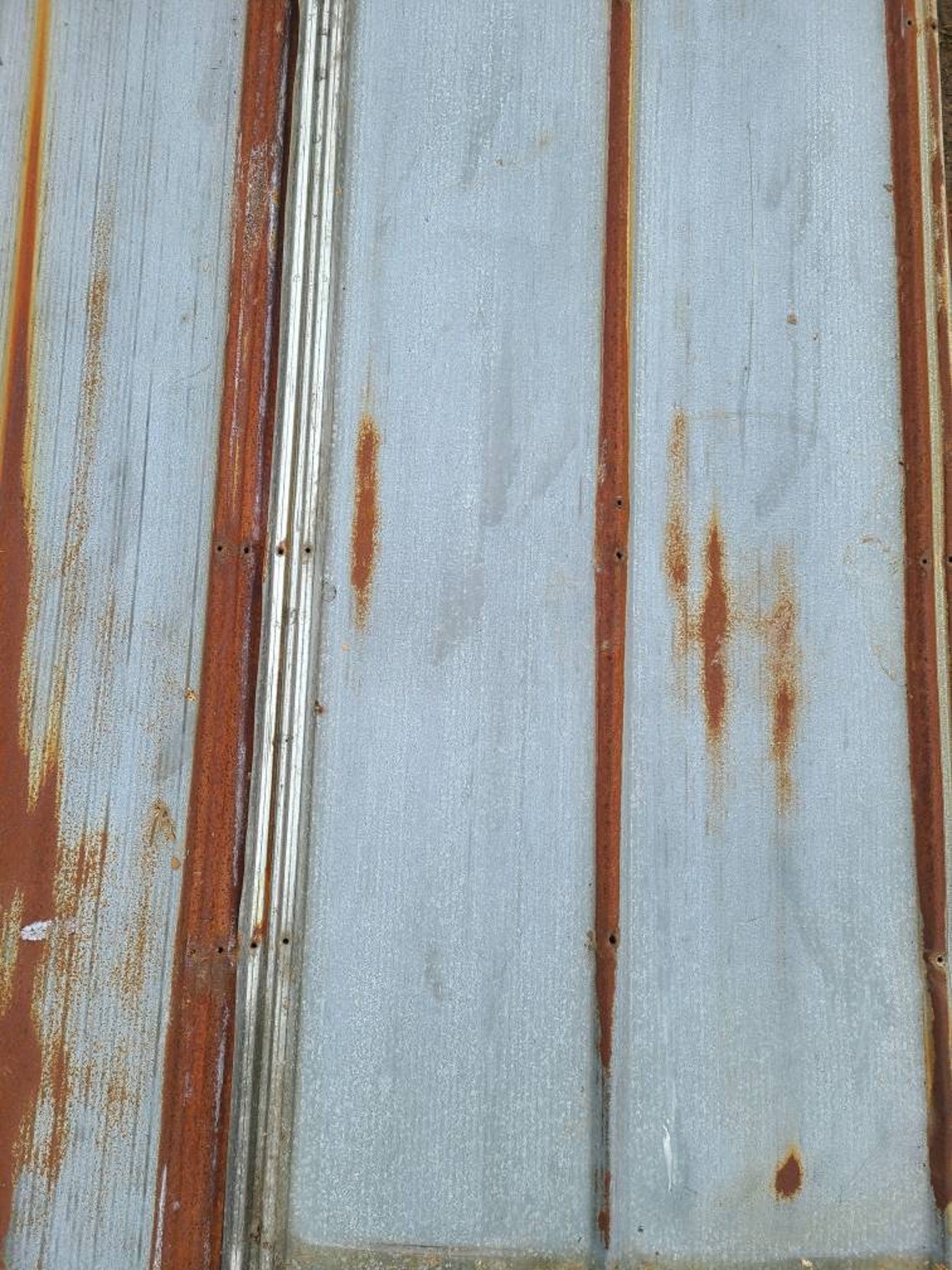 Silver with Rusty Metal Barn Tin Roofing Beautiful Reclaimed | Etsy