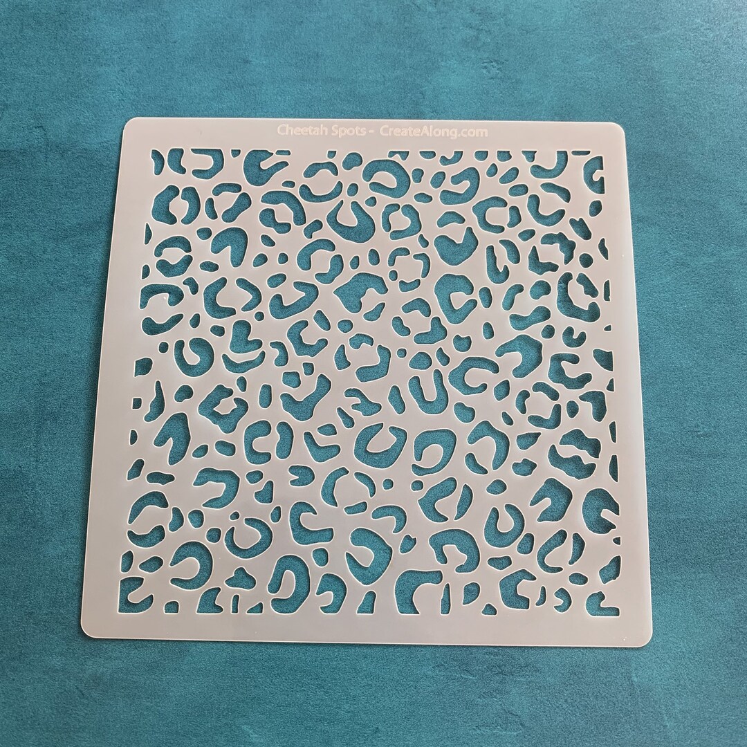 Clay Stencil Cheetah Spots Leopard Stencil Mylar Texture Mat Polymer ...