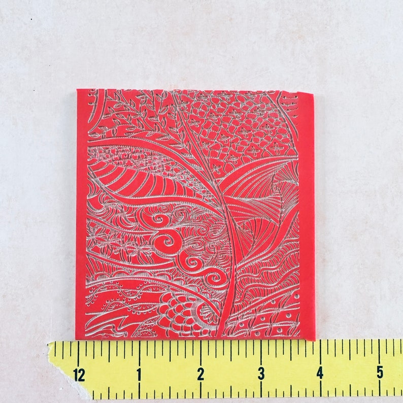 Texture Stamps for Clay Zen Garden Mat Rubber Polymer Clay Paper Gelli ...