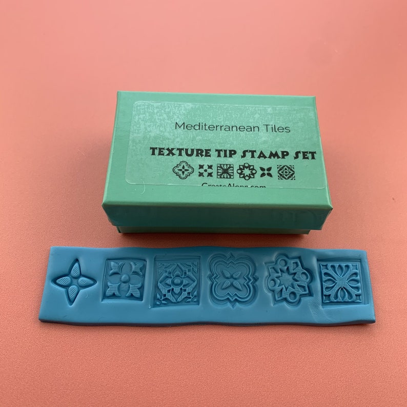 Texture Tips Stamps Mediterranean Tiles Designs of 6 Small | Etsy