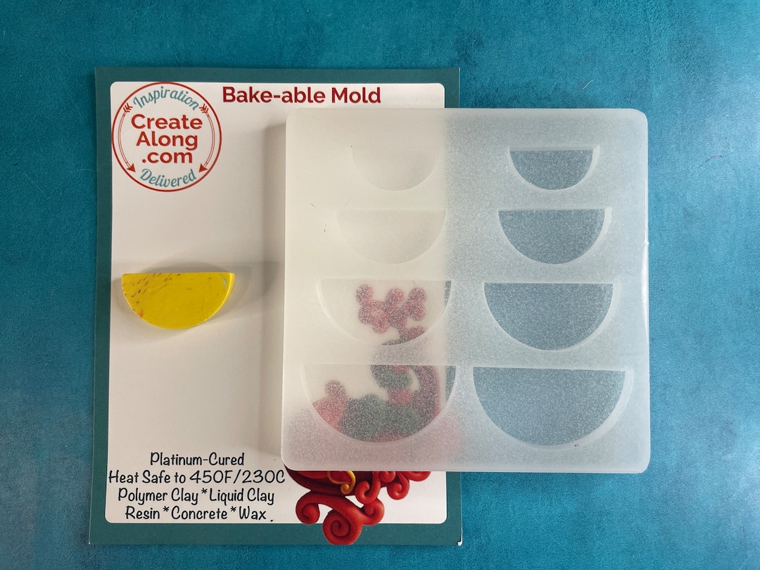 Half Semi Circle 1/4” Thick Silicone Earring Jewelry Resin Concrete ...