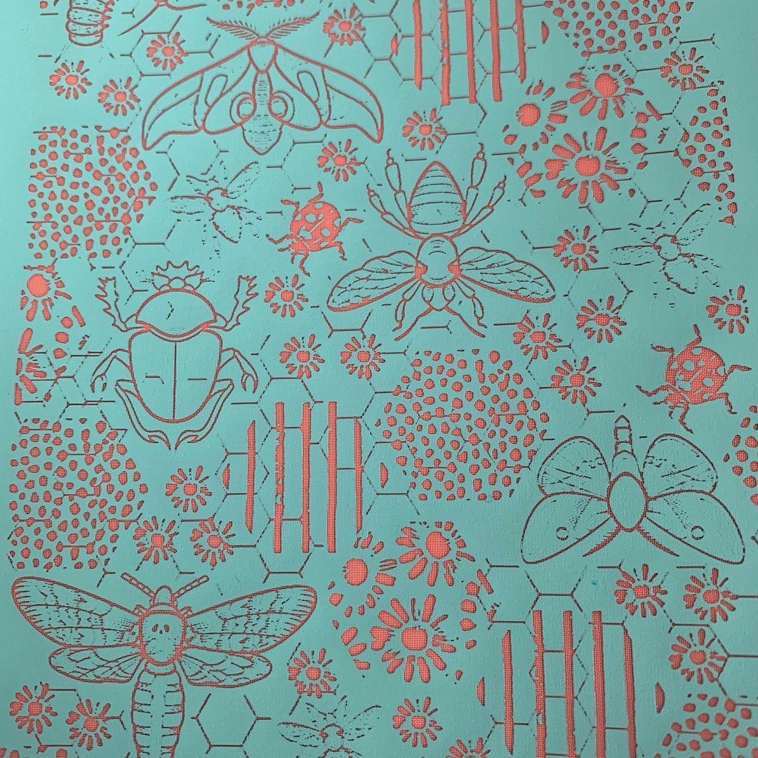 Silk Screen Bees and June Bugs Stencil for Polymer Clay - Etsy