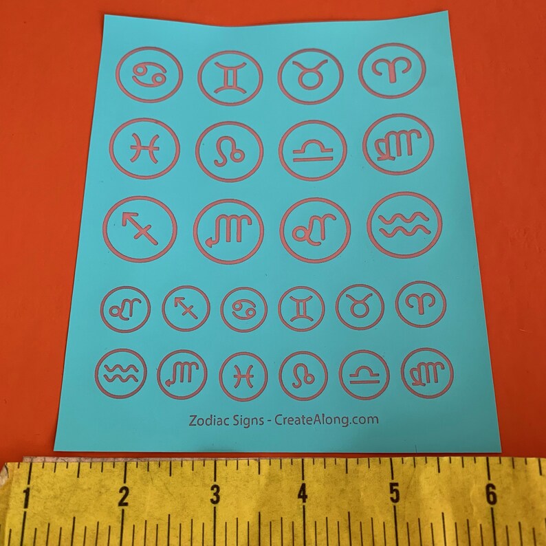 Silk Screen Zodiac Signs Horoscope Symbols Stencil for Polymer | Etsy