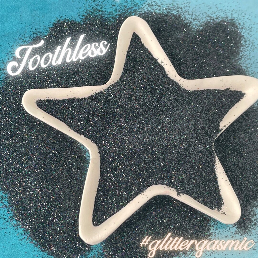 Toothless Fine Black Charcoal Holographic Oil Slick Glitter for Pens ...