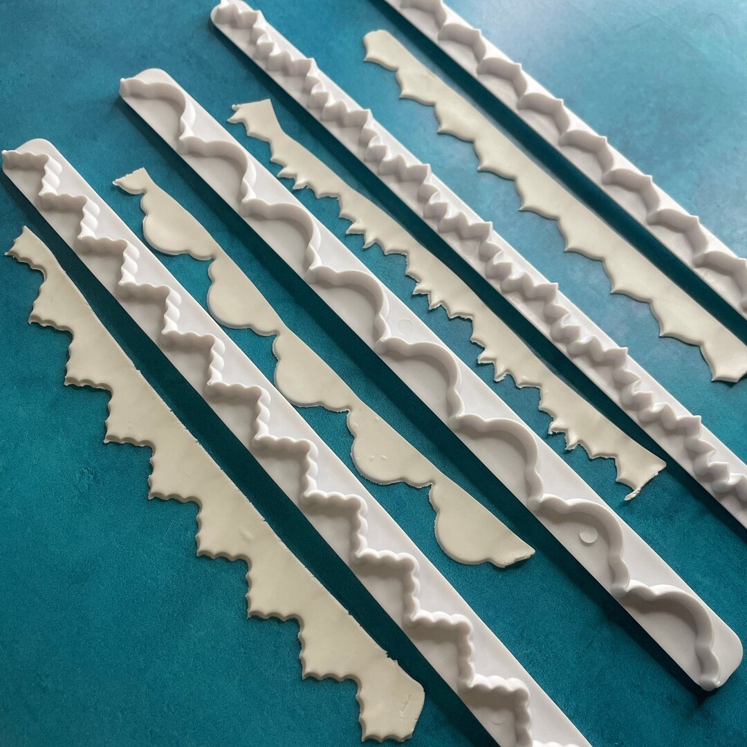 Long Border Cutters Fancy Scallop 3 Tools and Designs Polymer Clay ...