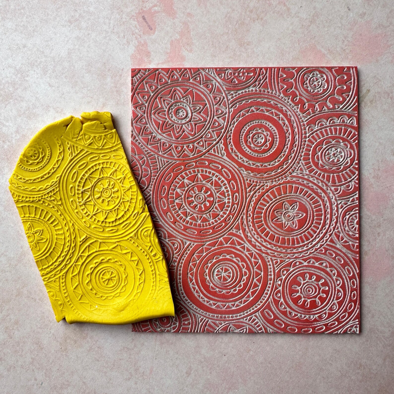 Mandala Magic Polymer Clay Stamps Texture Rubber Gelli Plate Paper ...
