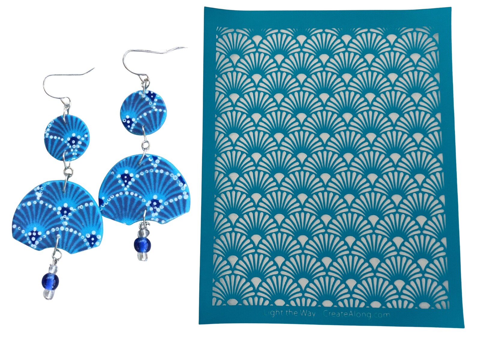 Silk Screen Light the Way Art Deco Fans Polymer Clay - Etsy
