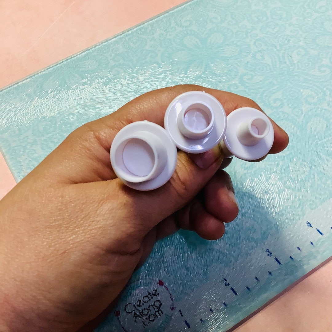 Mini Round Circle Plunger Clay Cutter Set | Round Circle Fondant ...