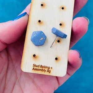 Stud Earring Assembly Baking Sealing Resin Coating Jig Support Wood ...