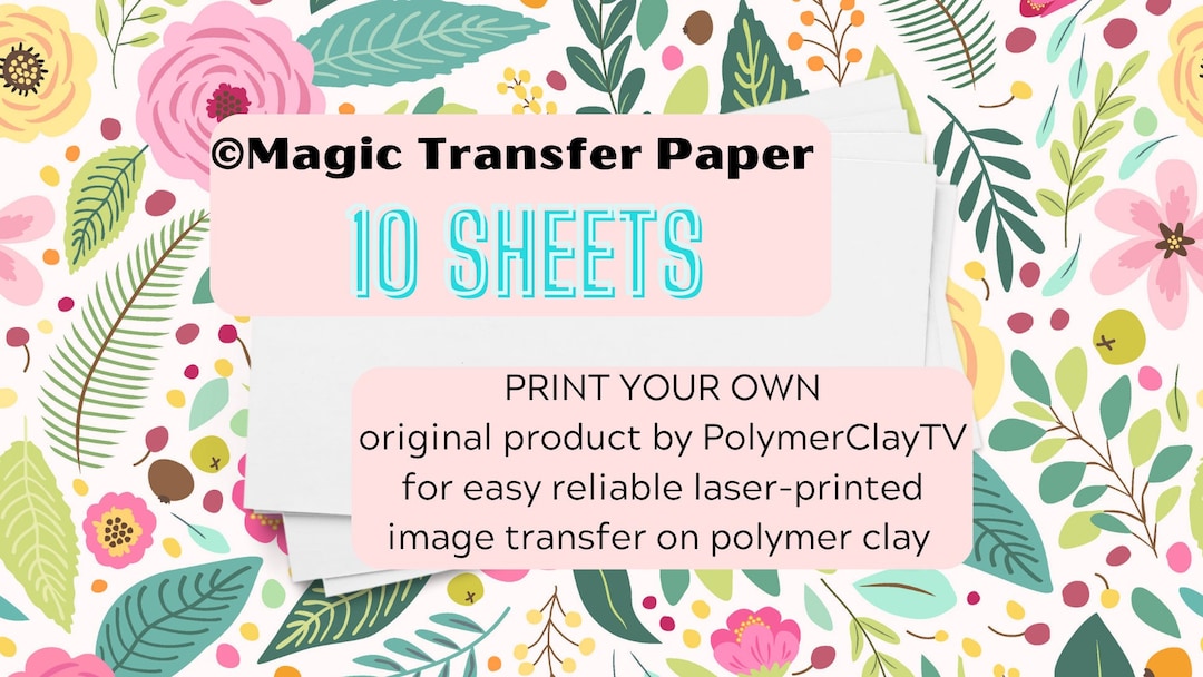 Magic Transfer Paper Original© 10 Sheets | Water Soluble Clay Transfer ...