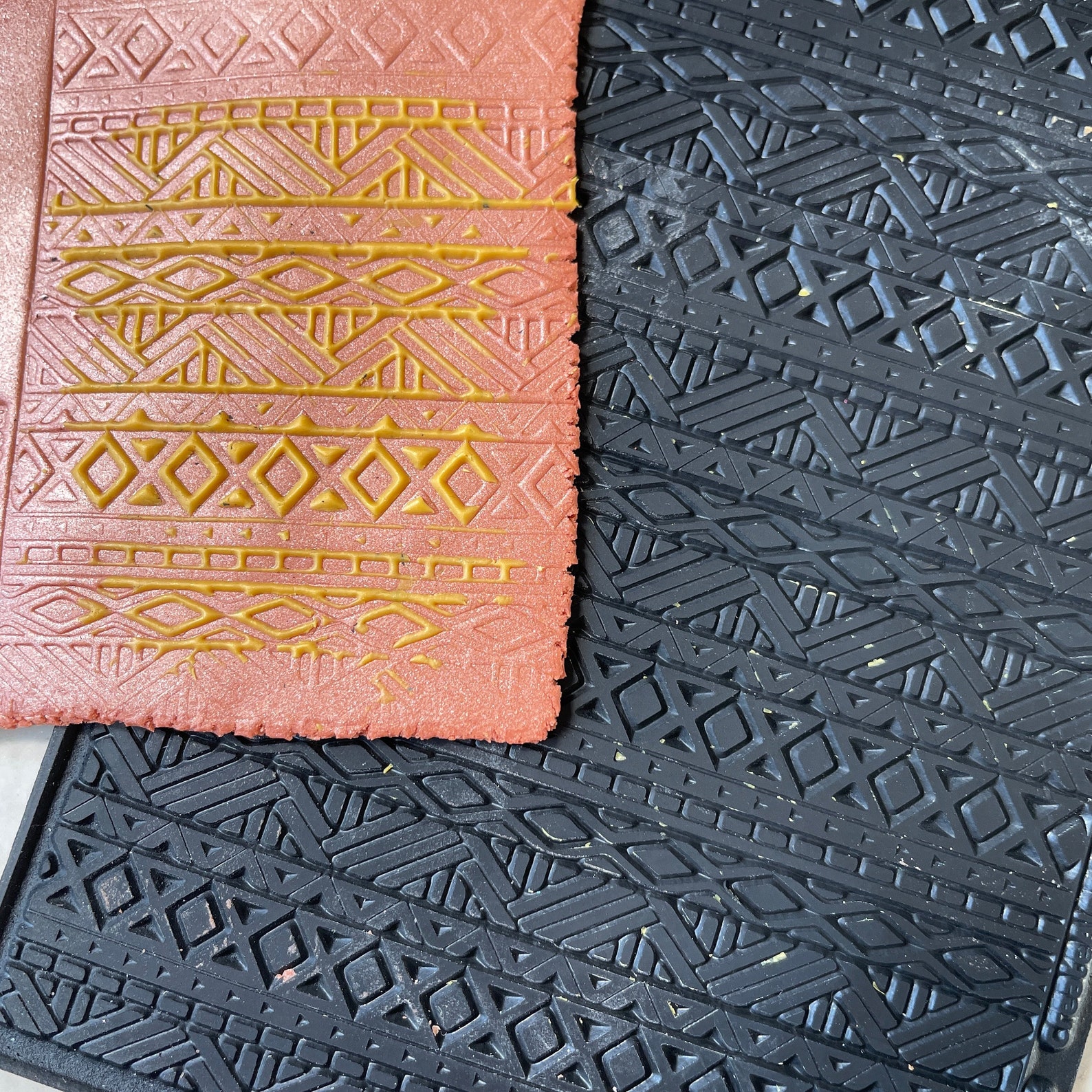 African Blanket Tribal Boho Rubber Stamp Texture Sheet Mat for - Etsy