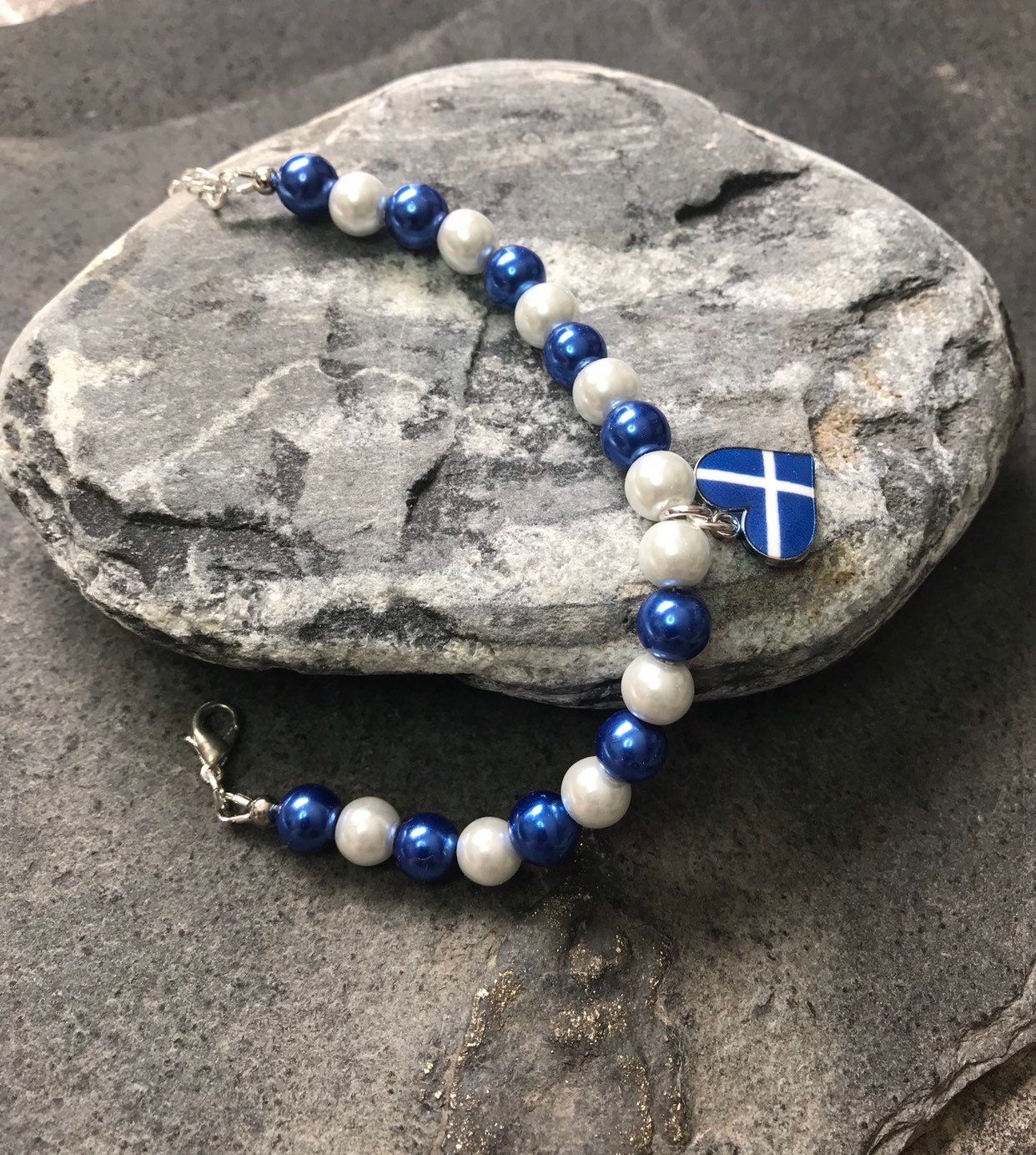 Saltire Heart Bracelet - Etsy UK