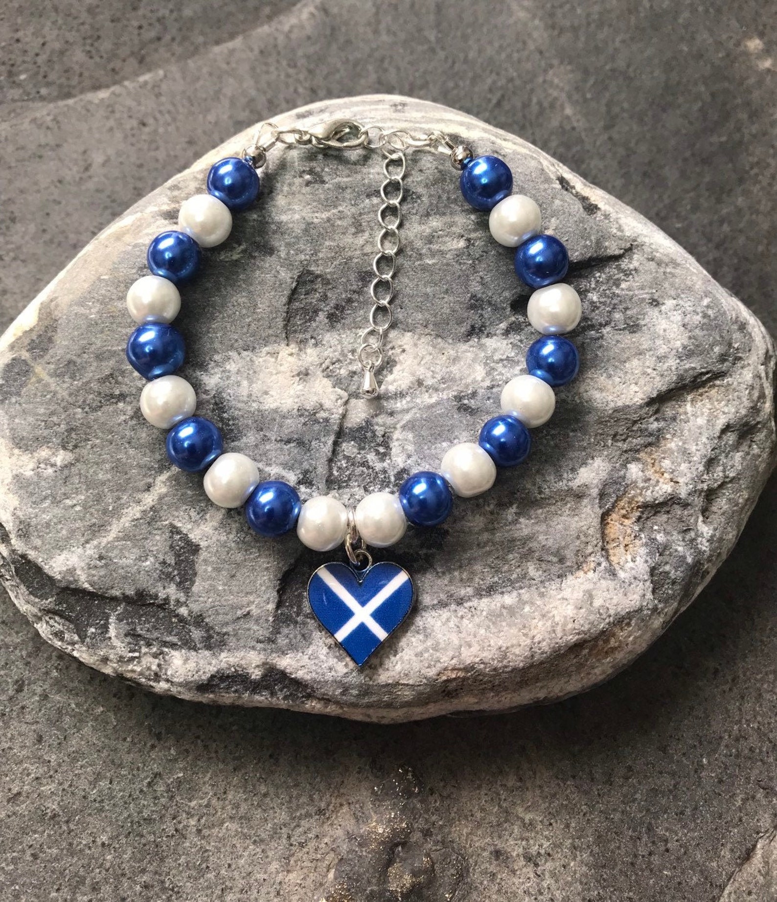 Saltire Heart Bracelet - Etsy UK