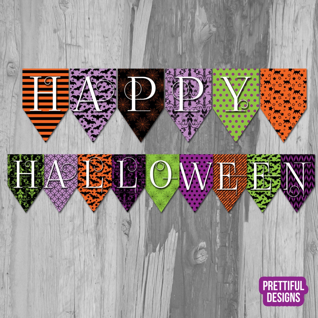 Happy Halloween Advent Countdown Banner Party Decor Happy Halloween ...