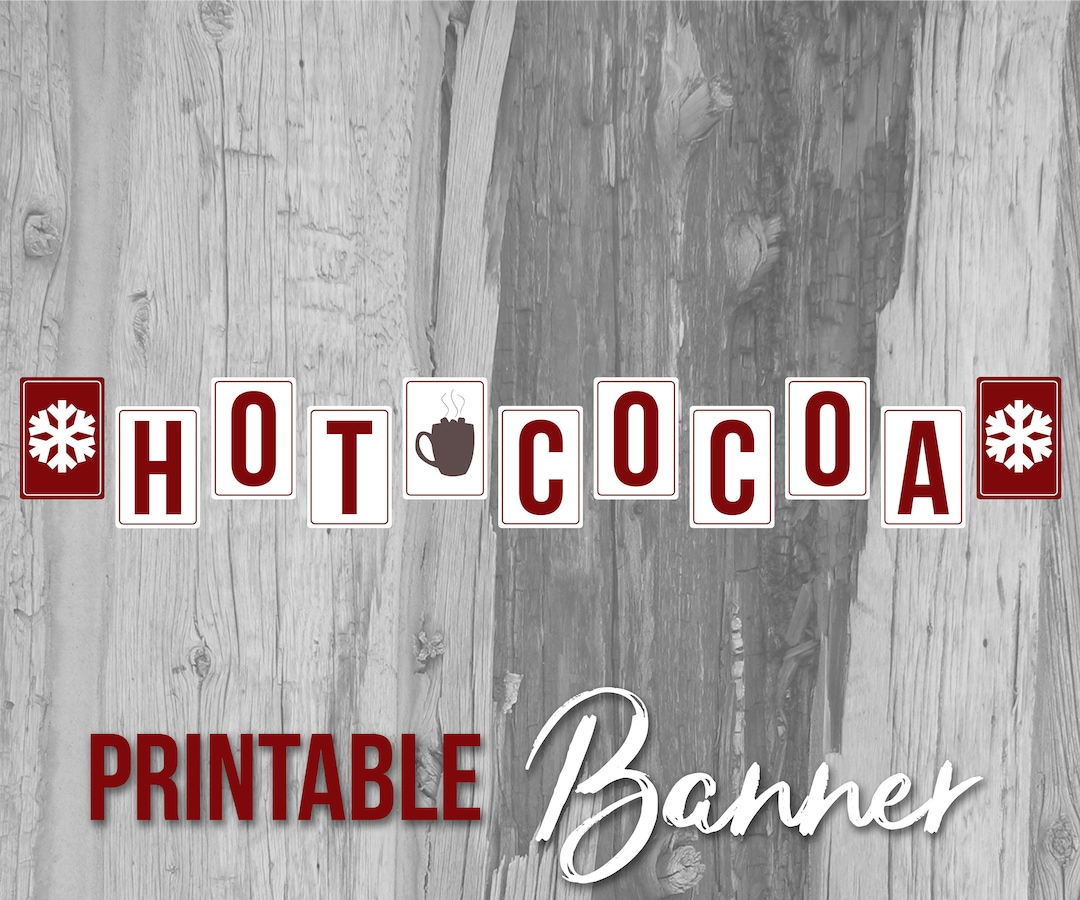 Hot Cocoa Printable Banner - Etsy