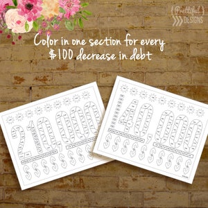 Financial Organizer Debt Payoff Coloring Pages - Etsy
