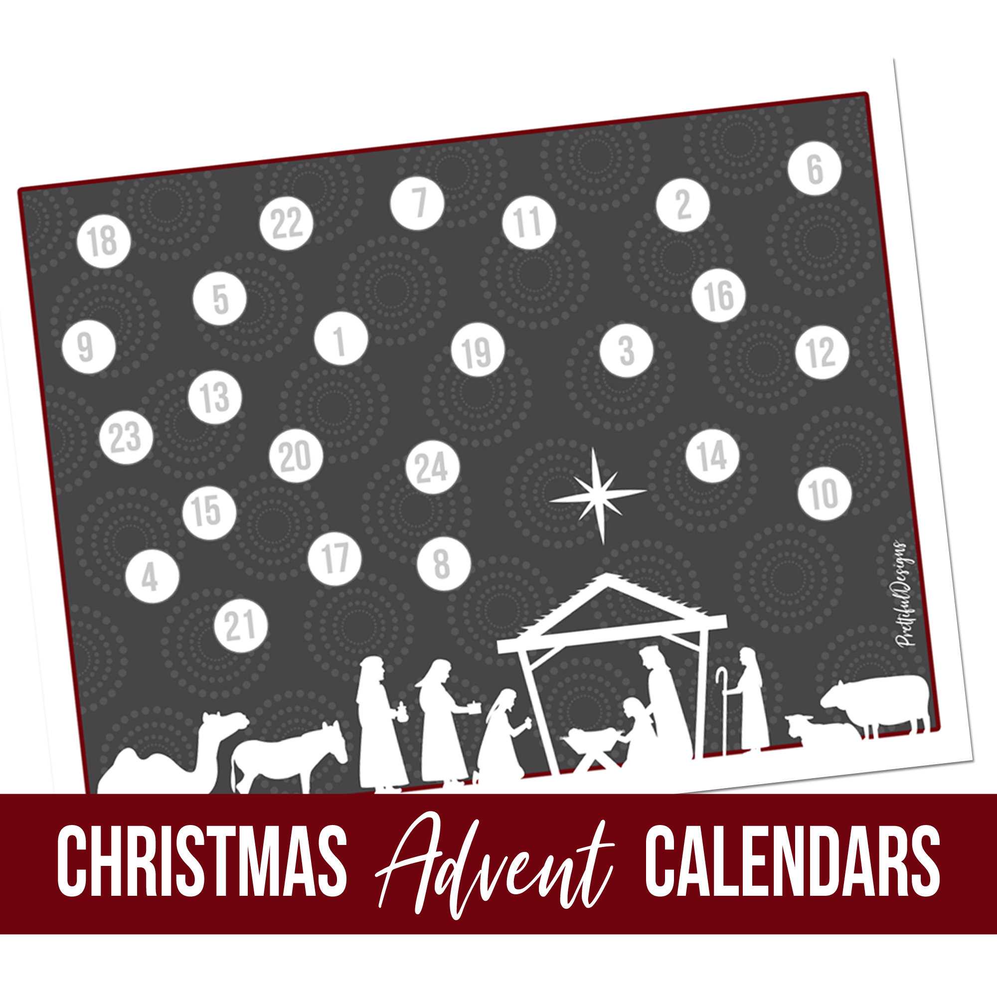 Printable Nativity Advent Calendar Christmas Calendar for Kids - Etsy