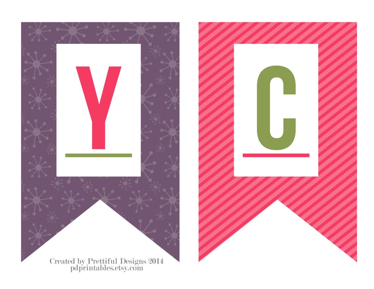 Merry Christmas Holiday Printable Banner Sent Via Instant | Etsy