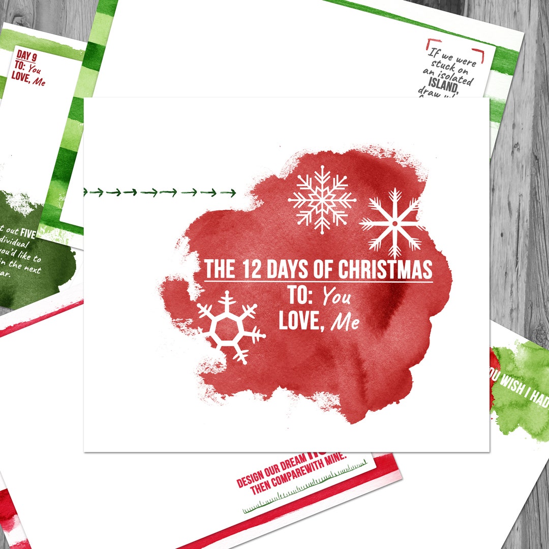 Twelve Days of Christmas Printable Gift 12 Days of Christmas for Your ...