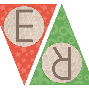Burlap Be Merry Red and Green Printable Christmas Banner Sent via ...